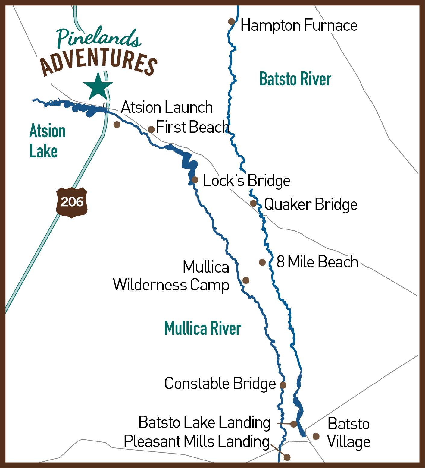 Launch and Landing Map – Pinelands Adventures